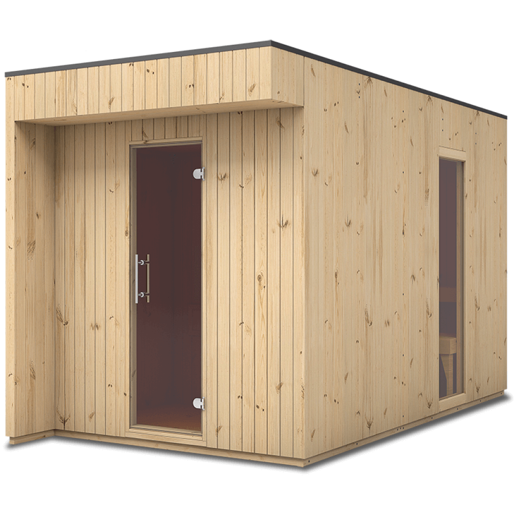 Tradicionalna vanjska sauna MUSTA 397x200cm